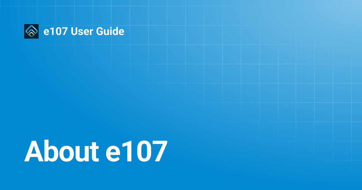 About e107 | e107 User Guide