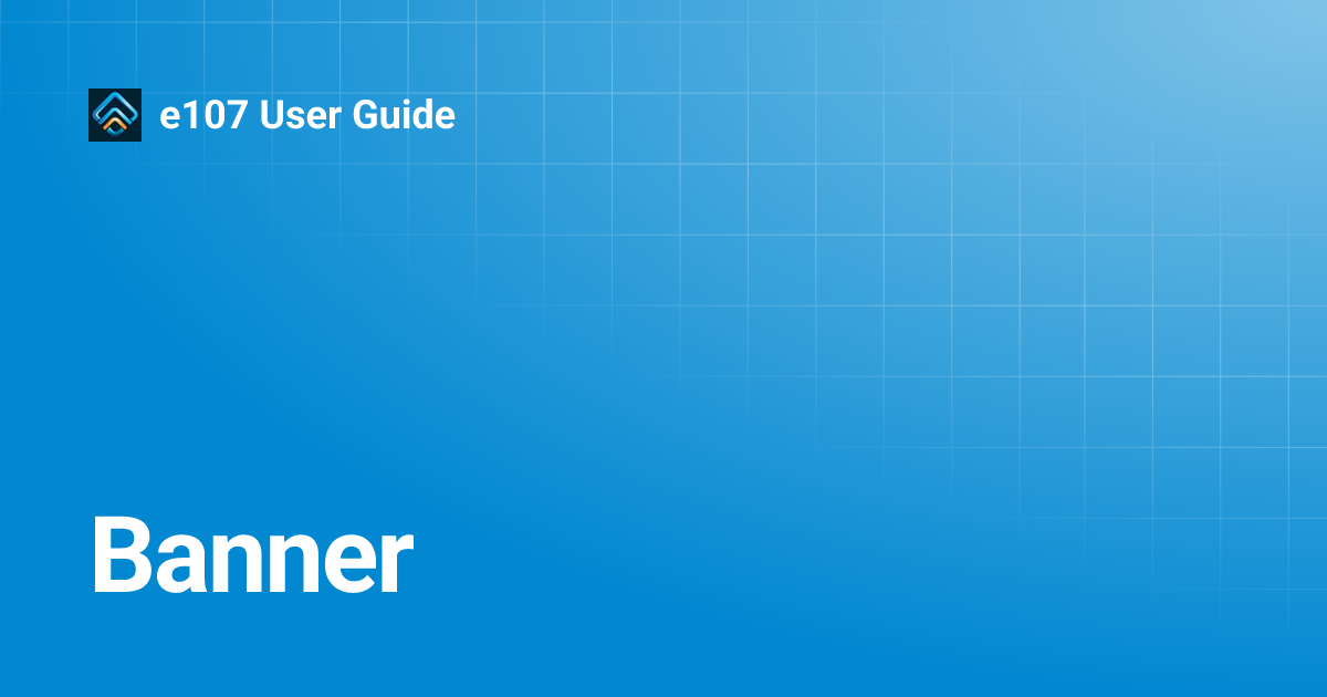 Banner | e107 User Guide